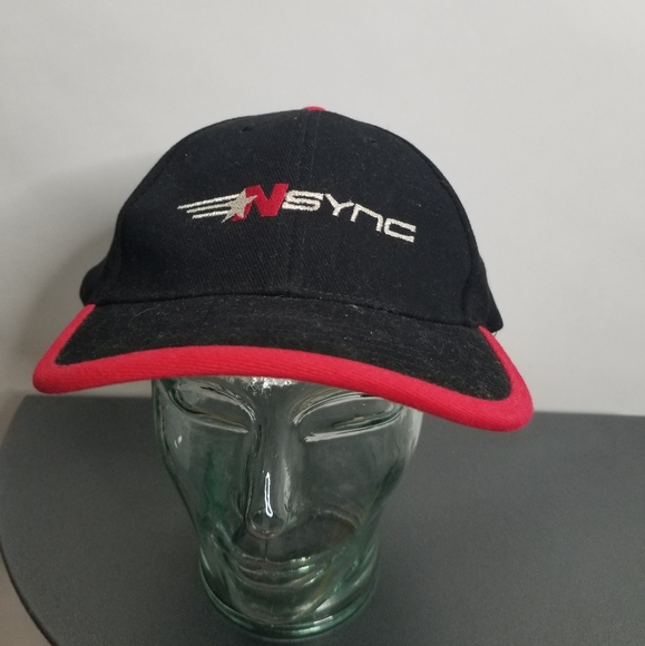 Vintage | Accessories | Vintage Y2k Nsync Red Black Nissun Hat | Poshmark